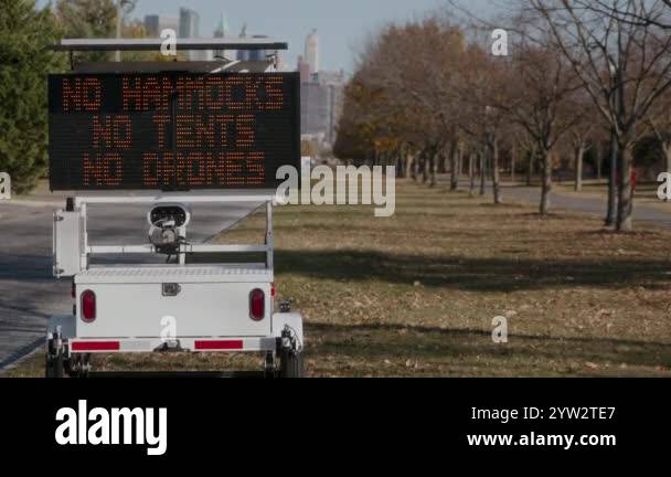 A sign clearly alerting visitors to prohibited activities and ...