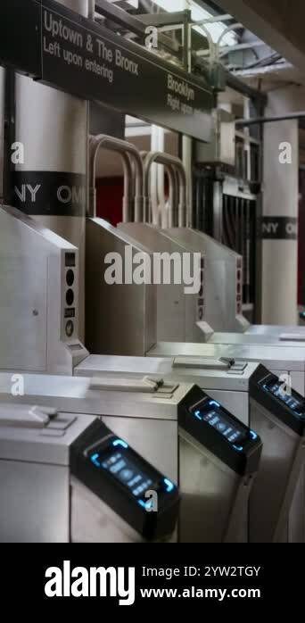 NEW YORK, USA - NOVEMBER 12, 2024: A sleek and modern view of subway ...