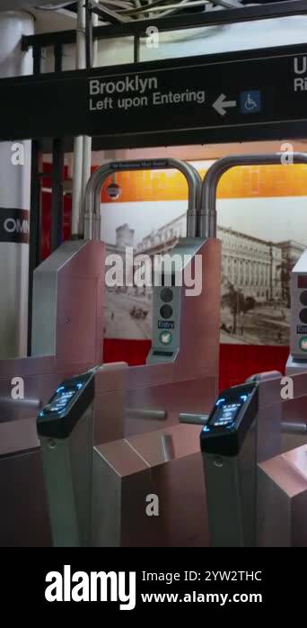 NEW YORK, USA - NOVEMBER 12, 2024: A sleek and modern view of subway ...