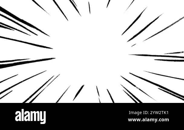 Animation of comic effect background texture of speed lines in cartoon ...
