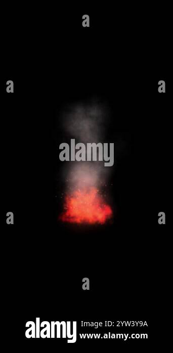 Realistic fire animation set on black background . 4K animation for ...