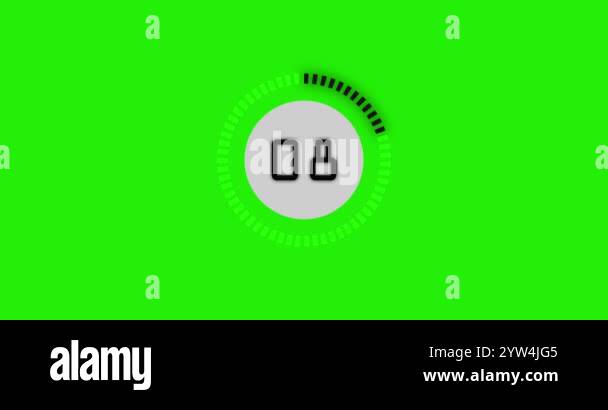 A digital countdown timer showing 10 seconds remaining. timer animation ...