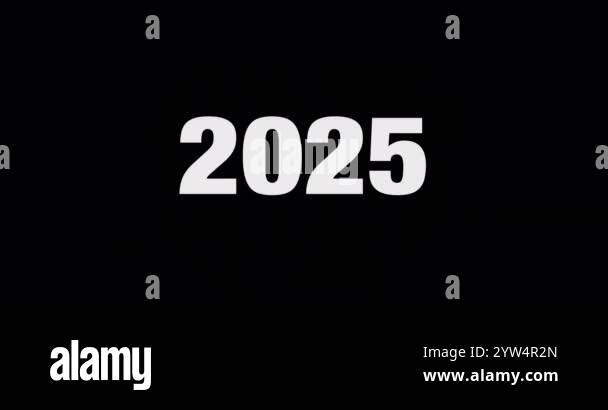 New year 2025 countdown animation calendar number changing of the years ...