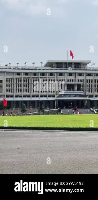 Frontal perspective of Independence Palace or Reunification Palace Dinh ...