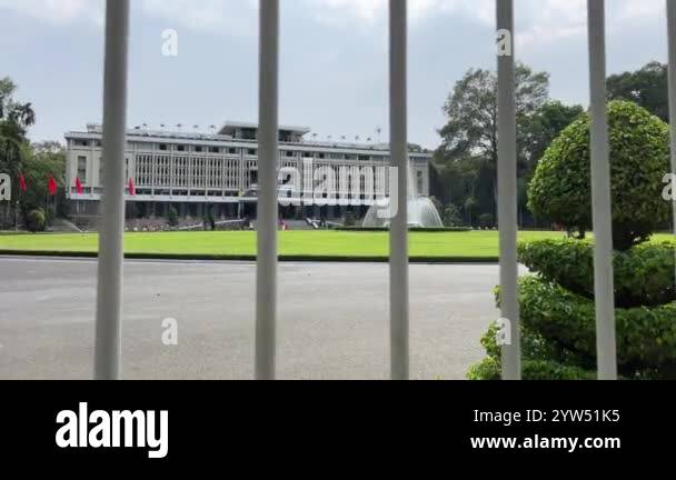 Frontal perspective of Independence Palace or Reunification Palace Dinh ...