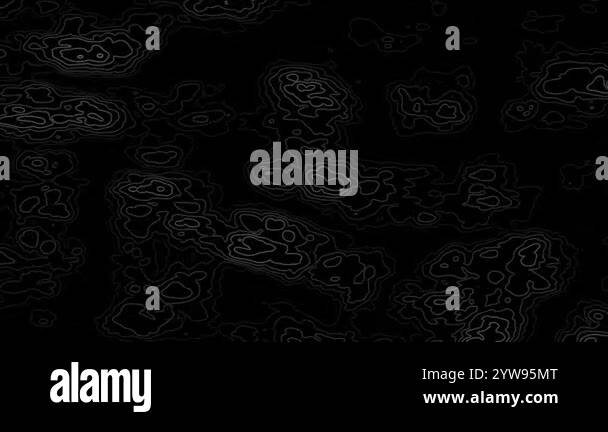 Animated Outline Topographic Contour Map. Abstract moving topographic ...