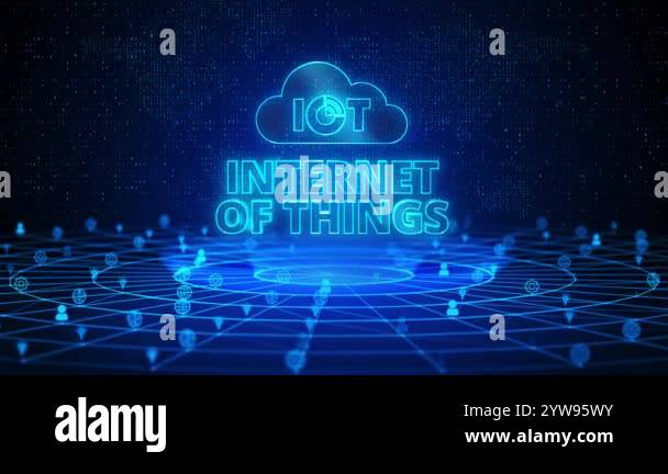 IOT Internet of Things Text Future Digital Technology Ai Cyber Space ...