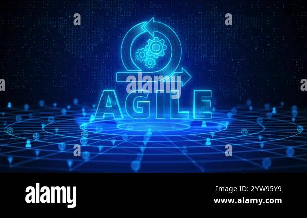 Agile Text Future Digital Technology Ai Cyber Space deep learning ...