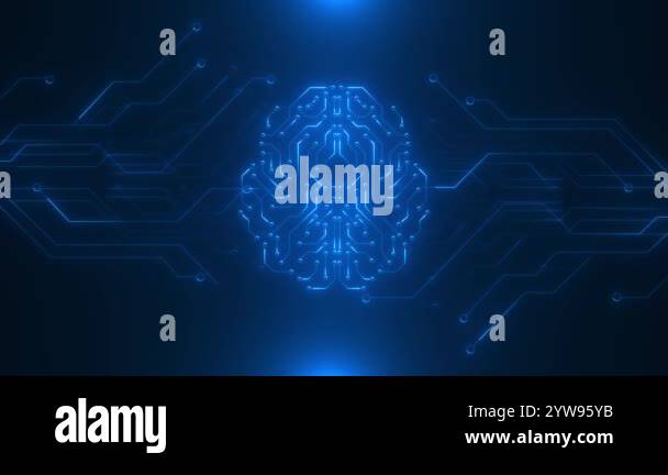 Futuristic 3d Hologram of Human brain Energy Flows In A Futuristic HUD ...