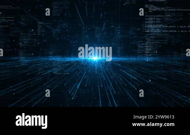Futuristic digital motion abstract matrix cyber environment big data ...