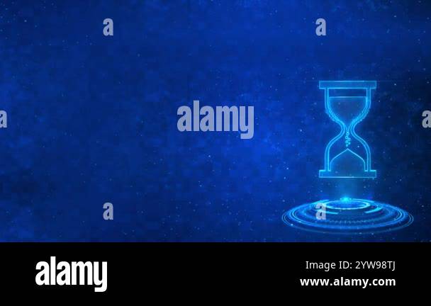 Digital Technology Ai Cyber Space deep learning. Sand Timer, Clock ...