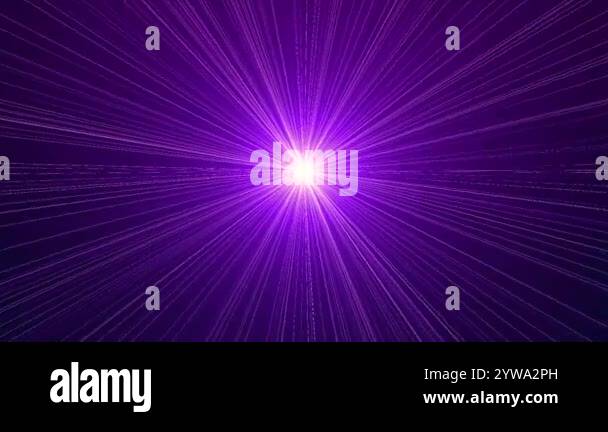 Bright background of purple beams of light, flash of light, lasers at ...