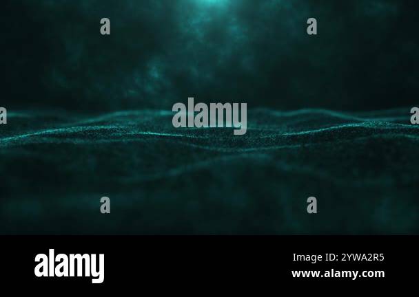 Futuristic Animated Dot Wave. Abstract Digital Particle Wave. Technological Background. Colorful ...