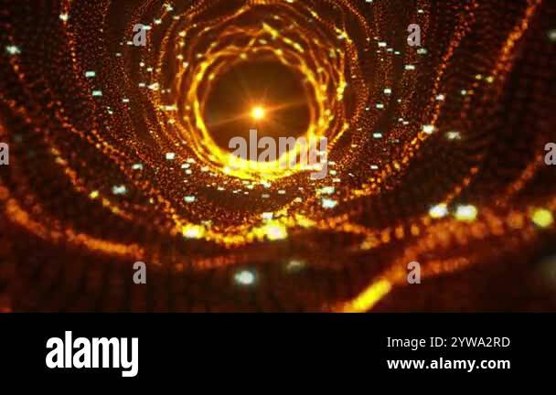 Animated dot wave. Abstract digital particle wave. Technology ...