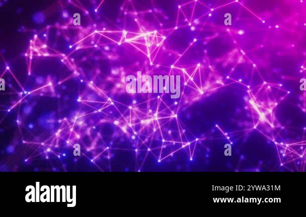 Futuristic plexus background in 4k, plexus background in purple blue colors, futuristic geometry ...