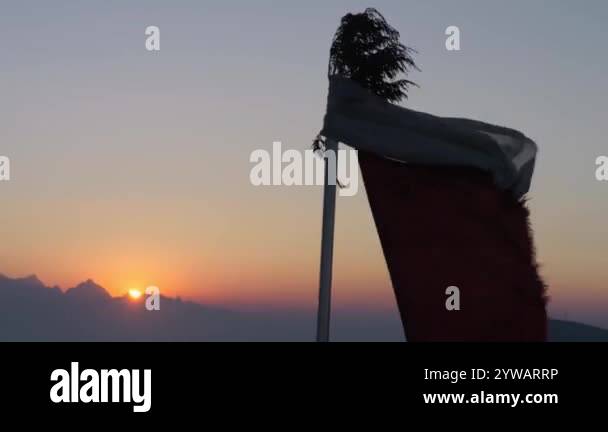 Tibetan prayer flag pole in Stock Videos & Footage - HD and 4K Video ...