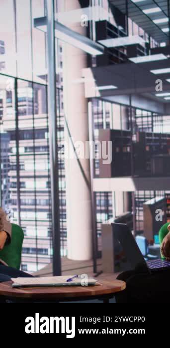 Vertical video office meeting highlighting Stock Videos & Footage - HD ...