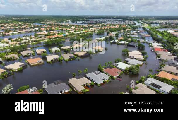 Flooding in Florida caused by tropical storm from hurricane rainfall ...