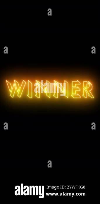 Winner text animation in vertical high resolution. Easy to put into any ...