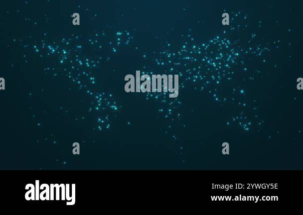 map of earth from dynamic elements, global abstract digital animation ...