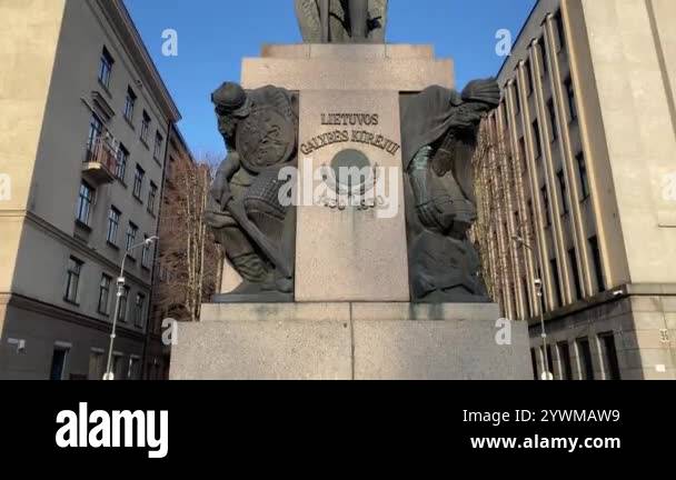 Kaunas, Lithuania - 15th november, 2024: statue of Grand Duke of ...