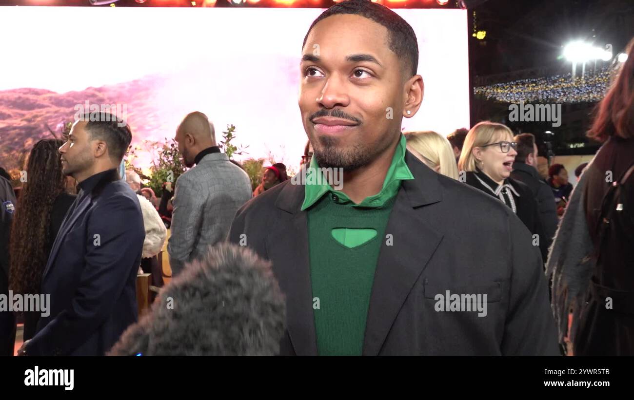 Kelvin Harrison Jr., Aaron Pierre and Barry Jenkins at the UK Premiere of Mufasa: The Lion King ...