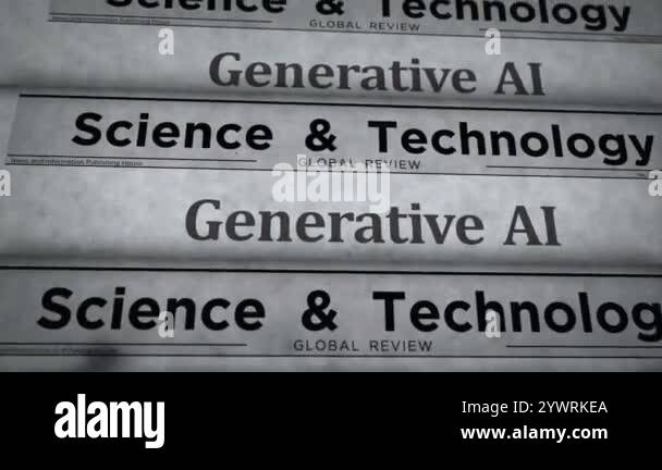 Generative AI artificial intelligence vintage news and newspaper ...