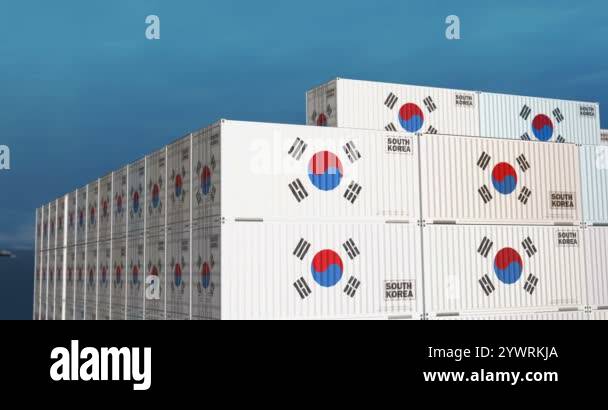 South korean container ship Stock Videos & Footage - HD and 4K Video ...