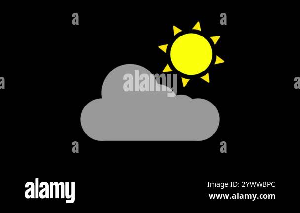 Dark cloudy sun icon Stock Videos & Footage - HD and 4K Video Clips - Alamy