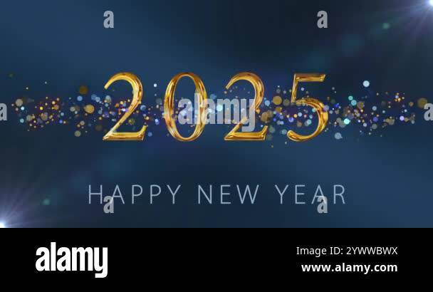 Luxury golden classy 2025 wishing background with particles 4K. Dust ...