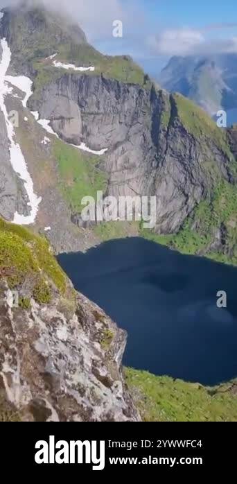 Be captivated by the stunning panorama of a secluded lake nestled ...