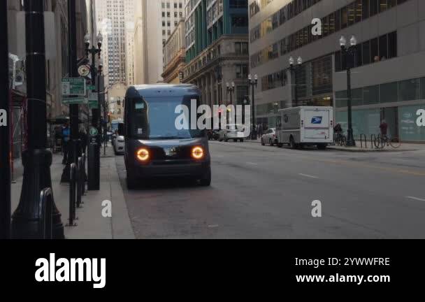 Amazon Prime driver delivers package to local on a new electric van in ...