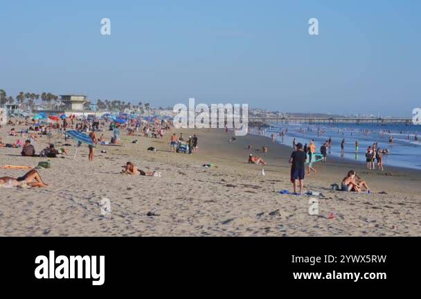 Venice Beach in Los Angeles features sunbathers, surfers, and colorful ...
