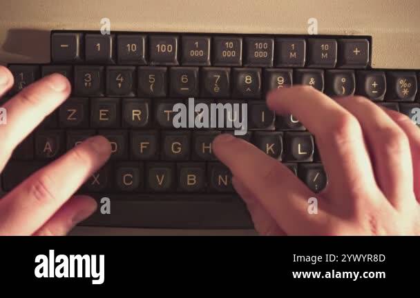 Old qwerty keyboard typing classic Stock Videos & Footage - HD and 4K ...