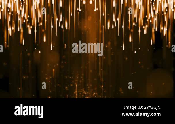 loop animation Abstract festive motion background shining gold bokeh. Shimmering sparkling ...