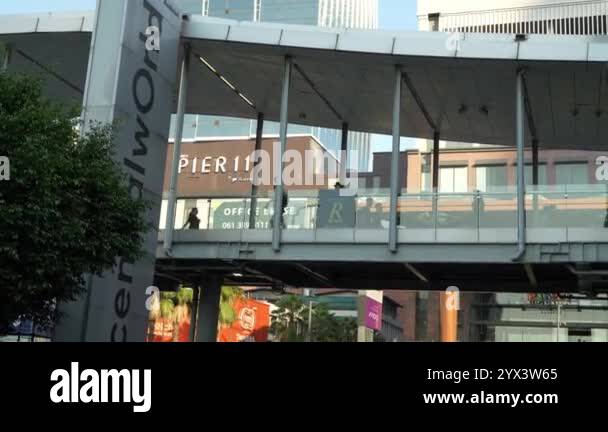 Bangkok, Thailand - November 21, 2024: Modern Pedestrian Bridge in Mall ...