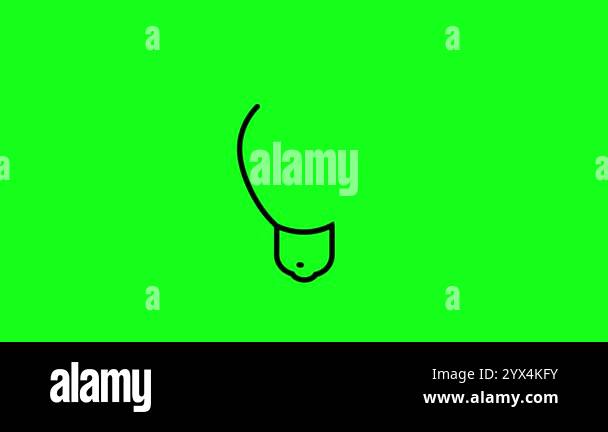 idea light bulb icon animated idea light icon 2d cartoon green screen ...