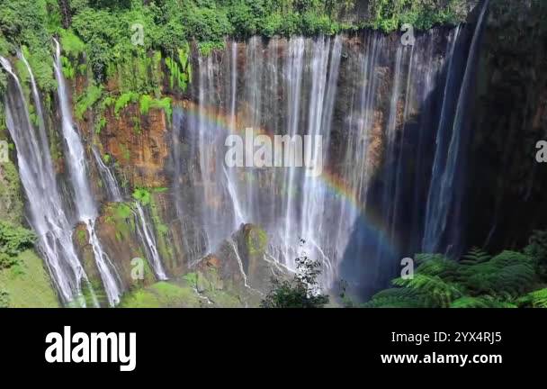 Breathtaking view tumpak sewu waterfall Stock Videos & Footage - HD and ...