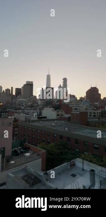 Vertical views of the New York City skyline reveal the iconic Empire ...