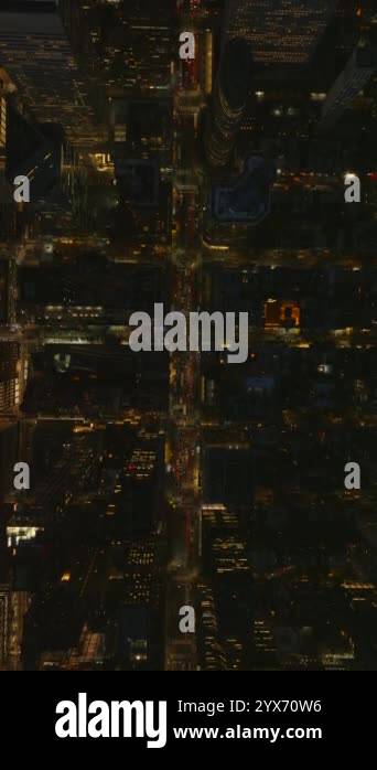 Illuminated Manhattan streets come alive at night in slow motion ...