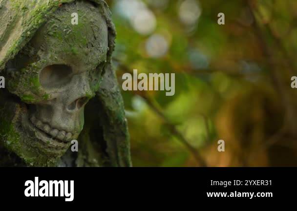 Death with the covered face skull, grim reaper, human skeleton covered ...