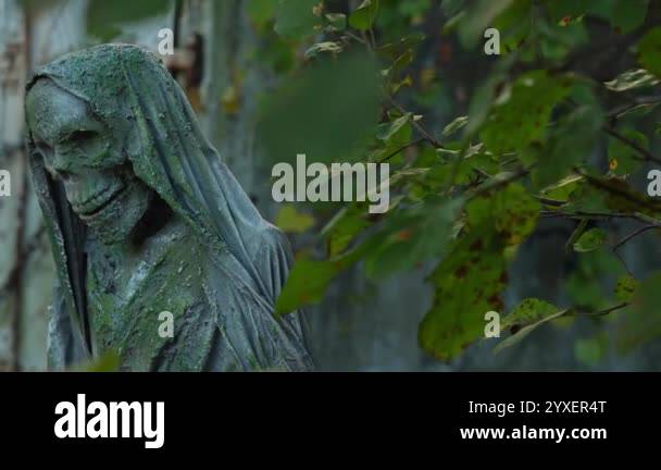 Angel of death in from of human figure with skull in cloth depiction ...