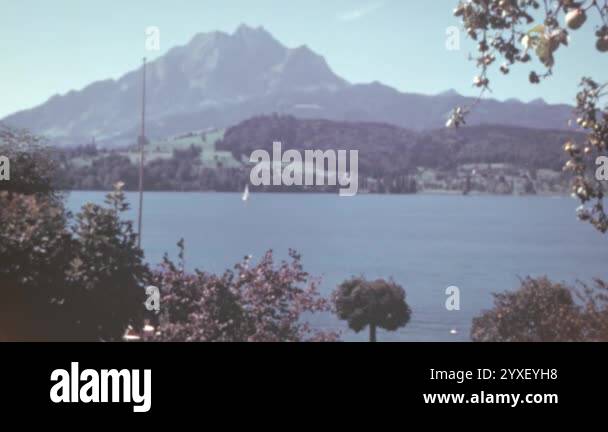 Massif of Mount Rigi surrounded by Lake Lucerne, Lake Zug, and Lake ...