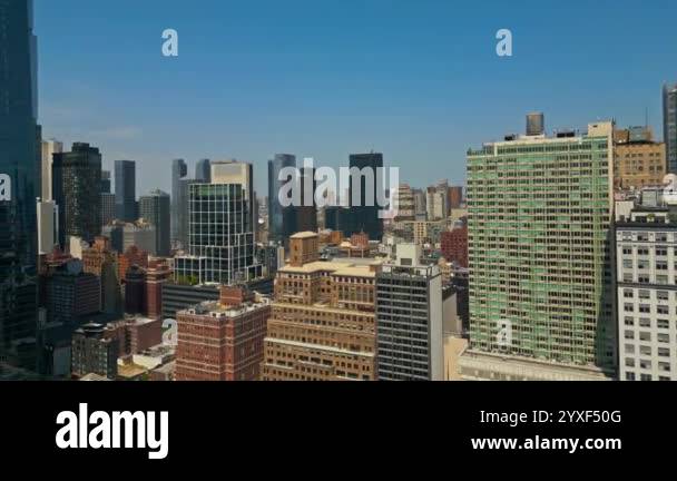 NYC aerial view. New York City skyline. Park and cityscape of Manhattan ...