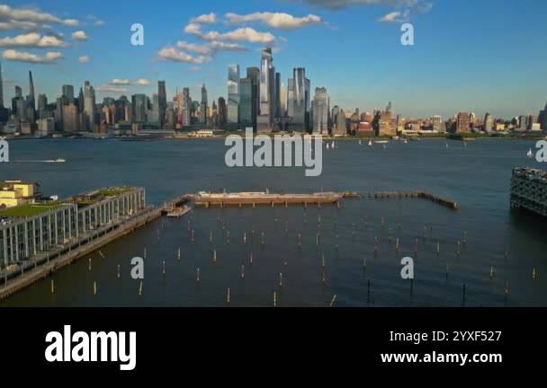 NYC aerial view. New York City skyline. Park and cityscape of Manhattan ...