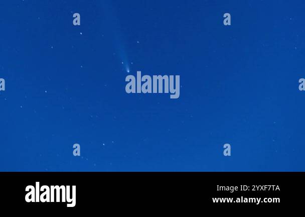 Comet A3 Tsuchinshan ATLAS Astrophotography Time Lapse Stock Video ...