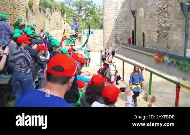 Acre, Israel, April 09, 2015 : Actor dressed as King Richard the ...