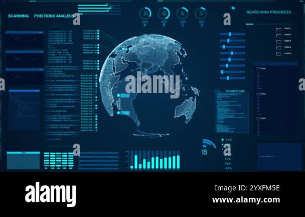 3D Infographic business financial investment, Futuristic digital dashboard interface with data ...