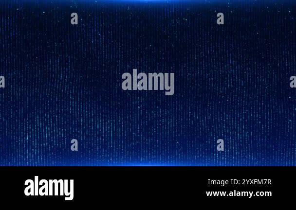 Cubic Blue Grid Geometric Square of digital data binary code nodes ...