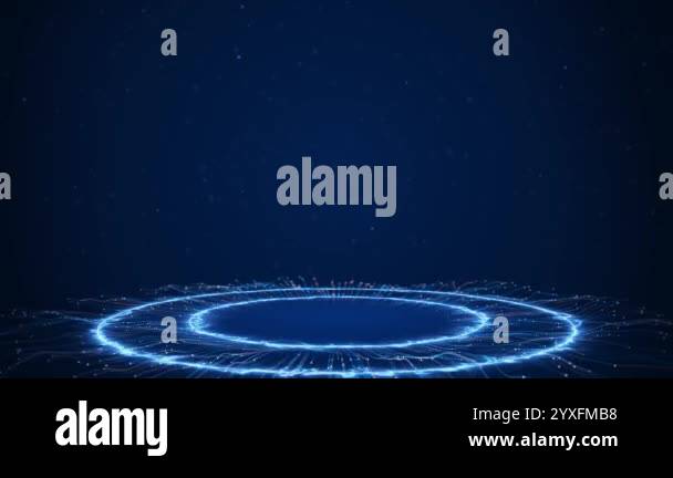 Futuristic circle HUD virtual display interface Technology animation ...